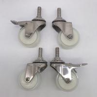 China 2 Inch 50mm Stainless Steel 304 Single Ball Bearing Nylon Swivel Caster Wheel with Total Lock Brake for sale
