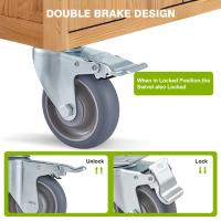 China Medium Duty 5 Inch 125mm Casters Stainless Steel Solid TPR Wheel 110kg Capacity for sale