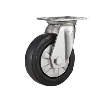China 4-8 Inch Swivel Plate Locking Caster Wheels Heavy Duty Stainless Steel 304 Work Table Casters with Brake for sale