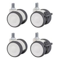 China 2 Inch Threaded Stem Swivel Caster 50mm Nylon Wheel 150kg Load for Furniture Equipment for sale