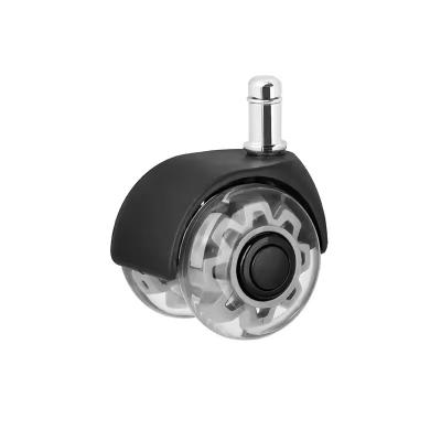 China 2 Inch Light Duty Black Nylon Housing PU Swivel Caster Wheel 40kg Capacity for sale