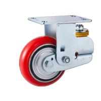China Heavy Duty Industrial Trolley with 5/6/8 Inch Shock Absorbing PU Casters for Factory Transport for sale