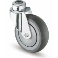 China 5 Inch TPR Swivel Caster 125mm Shopping Trolley Wheel 70-120kg Load Capacity Floor Friendly for sale