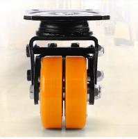 China AGV Caster Wheels Aluminum Alloy Core TPU Tread 55mm 65mm 75mm Dual Ball Bearing Industrial for sale