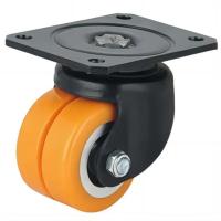 China AGV Caster Wheels Aluminum Alloy Core TPU Tread 55mm 65mm 75mm Dual Ball Bearing Industrial for sale