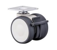 China 2 Inch 50mm Heavy Duty Swivel Caster TPR Wheel 150kg Load Medical Equipment Caster for sale
