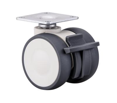 China 2 Inch 50mm Heavy Duty Swivel Caster TPR Wheel 150kg Load Medical Equipment Caster for sale
