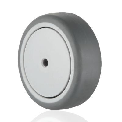 China 3 Inch 75 mm Grey TPR Swivel Caster Wheels with Brake 60-100 kg Load Capacity for Industrial Carts for sale