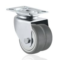 China 3 Inch 75 mm Grey TPR Swivel Caster Wheels with Brake 60-100 kg Load Capacity for Industrial Carts for sale