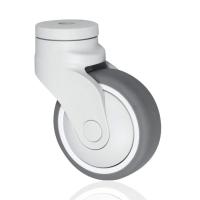 China 4 Inch 100mm Bolt Hole Swivel Medical Caster with Total Lock Brake 75kg Capacity for sale