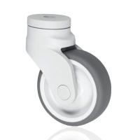 China 4 Inch 100mm Bolt Hole Swivel Medical Caster with Total Lock Brake 75kg Capacity for sale
