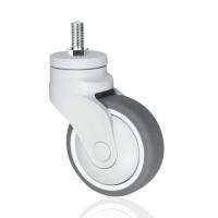 China 4 Inch 100mm Bolt Hole Swivel Medical Caster with Total Lock Brake 75kg Capacity for sale