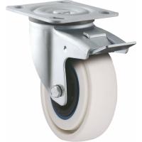 China Elastic Rubber Rim Nylon Wheel 160-200kg Load Capacity Industrial Trolley Caster 4-5 inch for sale