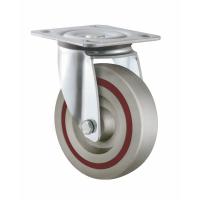 China White TPR Caster Wheels Polypropylene Core 100mm to 125mm 160-200kg Load Institutional Cart for sale
