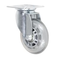 China European Style 3 Inch 75 mm Transparent PU Swivel Caster 60 kg Capacity Smooth Floor Friendly Wheel for sale