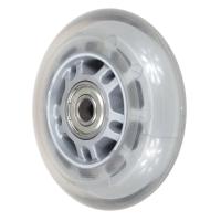 China European Style 3 Inch 75 mm Transparent PU Swivel Caster 60 kg Capacity Smooth Floor Friendly Wheel for sale