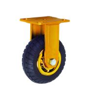China Heavy Duty Industrial Swivel Foam Rubber Casters with Brake 3 to 8 Inch 200 kg Capacity for sale