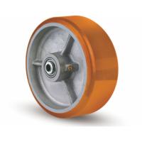 China Super Heavy Duty Industrial Casters PU on Cast Iron Core 8 Inch 2000 kg Load Capacity for sale