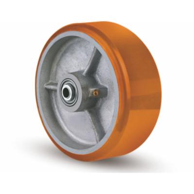 China Super Heavy Duty Industrial Casters PU on Cast Iron Core 8 Inch 2000 kg Load Capacity for sale