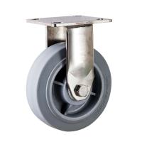 China 304 Stainless Steel Heavy Duty TPR Caster Wheels 4 Inch Antirust Swivel Fixed with Brake for sale
