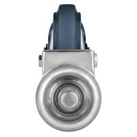 China 100mm Industrial Mid-Heavy Duty Caster Wheels TPR 130kg Load Capacity Stainless Steel for sale
