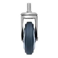 China 100mm Industrial Mid-Heavy Duty Caster Wheels TPR 130kg Load Capacity Stainless Steel for sale