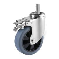 China Threaded Stem Medium-Heavy Duty TPR Industrial Removable Caster Wheels – Smooth & Floor-Friendly Mobility for sale