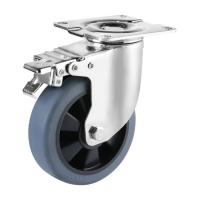 China Threaded Stem Medium-Heavy Duty TPR Industrial Removable Caster Wheels – Smooth & Floor-Friendly Mobility for sale