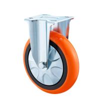 China 4 Inch Heavy Duty PU Caster Wheel 200kg Capacity Industrial Swivel with Brake for sale