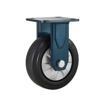 China DACROMET Coated Heavy Duty Trolley Caster Wheels 4 to 8 Inch Rubber Swivel Casters for sale