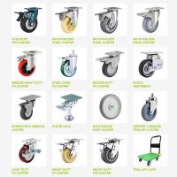 China Industrial Heavy Duty Trolley Caster Wheel TPR 304 Stainless Steel Bracket 4-8 Inch 180-300 kg Capacity for sale