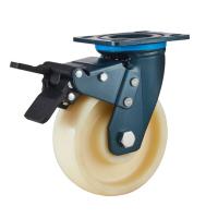 China Heavy Duty MC Nylon Swivel Caster Wheels 4 to 8 Inch Double Ball Bearings 350 kg Load Capacity for sale