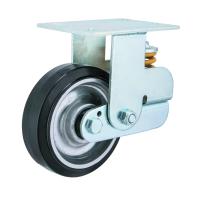 China 8 Inch Heavy Duty Industrial Rubber Caster Wheel with Aluminum Core 500kg Load Capacity for sale