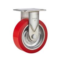 China Heavy Duty Polyurethane Wheel Caster 4-8 Inch Aluminum Core 304 Stainless Steel Bracket 400-650 kg Capacity for sale
