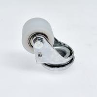 China Industrial Cast Nylon Caster Wheels 35mm 100kg Load with Galvanized Steel Bracket for sale
