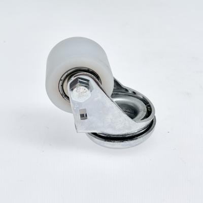 China Industrial Cast Nylon Caster Wheels 35mm 100kg Load with Galvanized Steel Bracket for sale