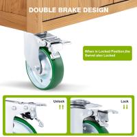 China Industrial Steel Rim Cast PU Caster Wheels 360 Degree Swivel Heavy Duty Polyurethane Casters 2000kg Load Capacity for sale