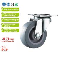 China Light Duty Industrial TPR Caster Wheels 50mm 75mm Quiet Shock Absorbing Furniture Casters for sale