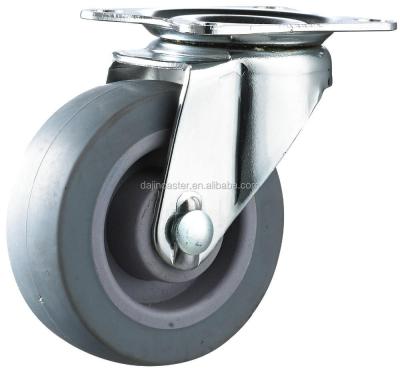 China Light Duty Industrial TPR Caster Wheels 50mm 75mm Quiet Shock Absorbing Furniture Casters for sale