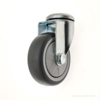 China Industrial Trolley Casters 3 Inch TPR Wheels Ball Bearings Top Plate Mounted 75mm 143lb Load Capacity for sale