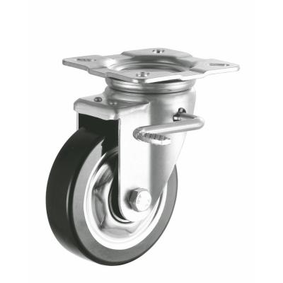 China Japanese Style Heavy Duty Rubber Swivel Caster Wheels 150mm 300kg for Industrial Trolley for sale