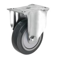 China 3 / 4 / 5 Inch Grey Swivel PU Caster Wheel Top Plate Medium Duty Logistics & Warehouse Trolley Casters for sale