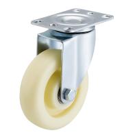 China Medium Duty 3-5 Inch PP Polypropylene Swivel Caster Wheel with Top Plate and Brake for Industrial Trolleys for sale