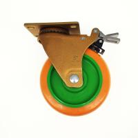 China 4 Inch 100kg Load Capacity Industrial PU Universal Caster Wheel for Food Machinery for sale