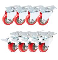 China Medium Duty Double Ball Bearing Swivel Caster Wheels 3-5 Inch 90-130kg Load Capacity PU PVC PP for sale