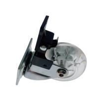 China 2 Inch Transparent Crystal PU Castors with Brake Chrome Bracket Furniture Caster Wheels 50mm for sale