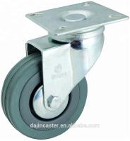 China 3 Inch Swivel Grey Rubber Industrial Caster Wheel 360 Degree Heavy Duty 130kg Load Capacity for sale