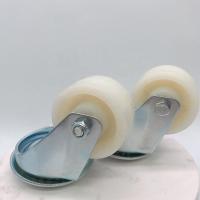 China 65mm Medium Duty Plain Bearing Nylon Caster Wheel 80kg Wear Resistant Flat Free Castor for sale