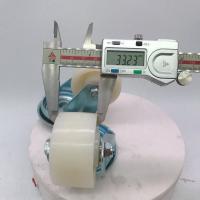China 65mm Medium Duty Plain Bearing Nylon Caster Wheel 80kg Wear Resistant Flat Free Castor for sale