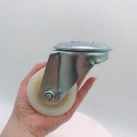 China 65mm Medium Duty Plain Bearing Nylon Caster Wheel 80kg Wear Resistant Flat Free Castor for sale
